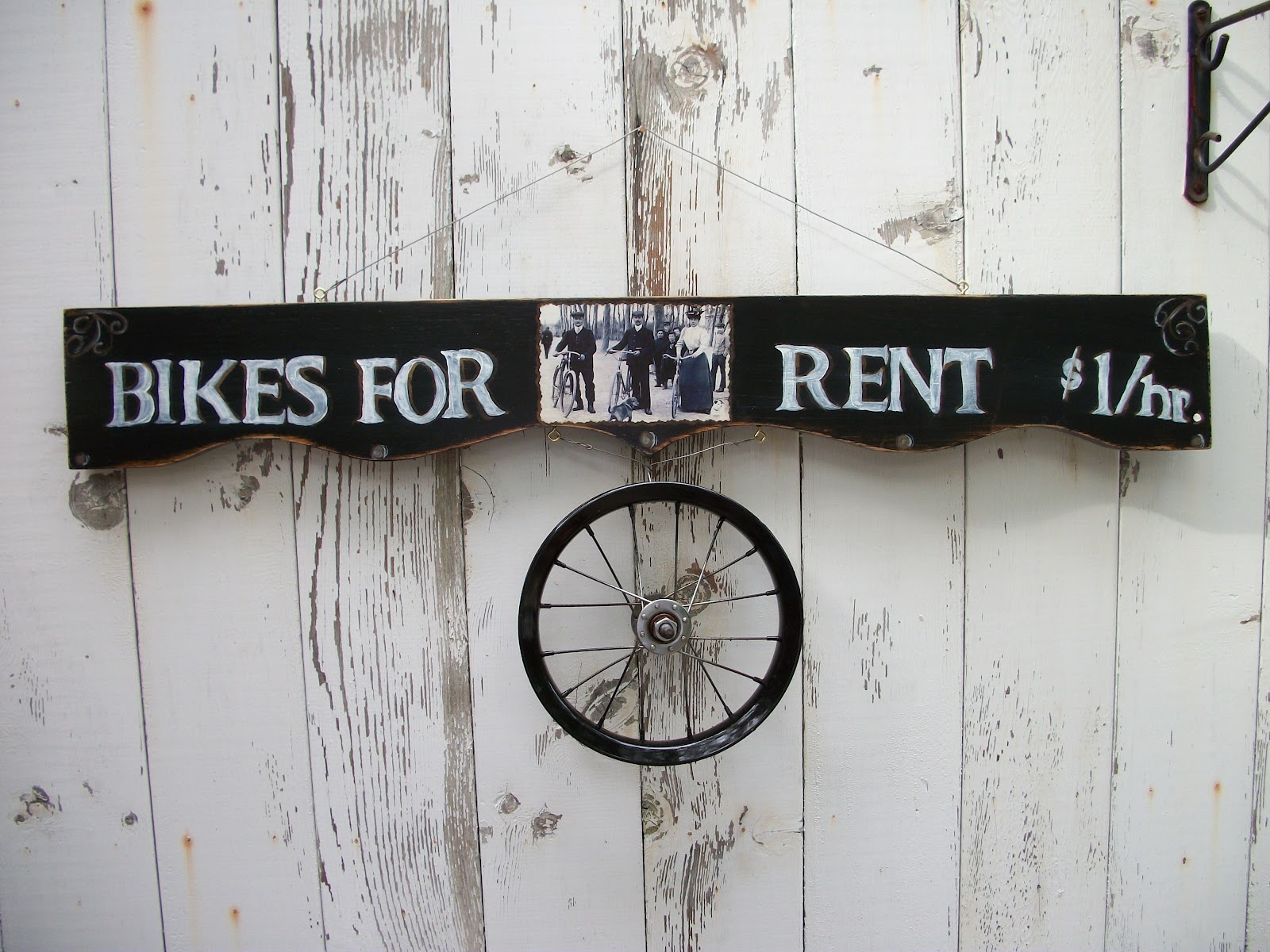 Distressed Donna Down Home: CREATING A BIKE RENTAL SIGN WITH A VINTAGE LOOK