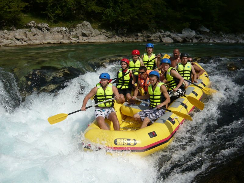 Rafting down of the Neretva river - Raft on Neretva
