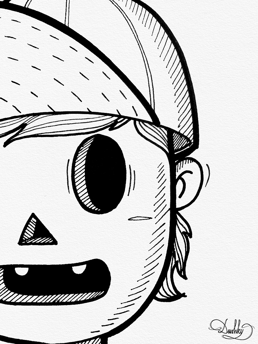 dude doodle - uman vs dushky illustration