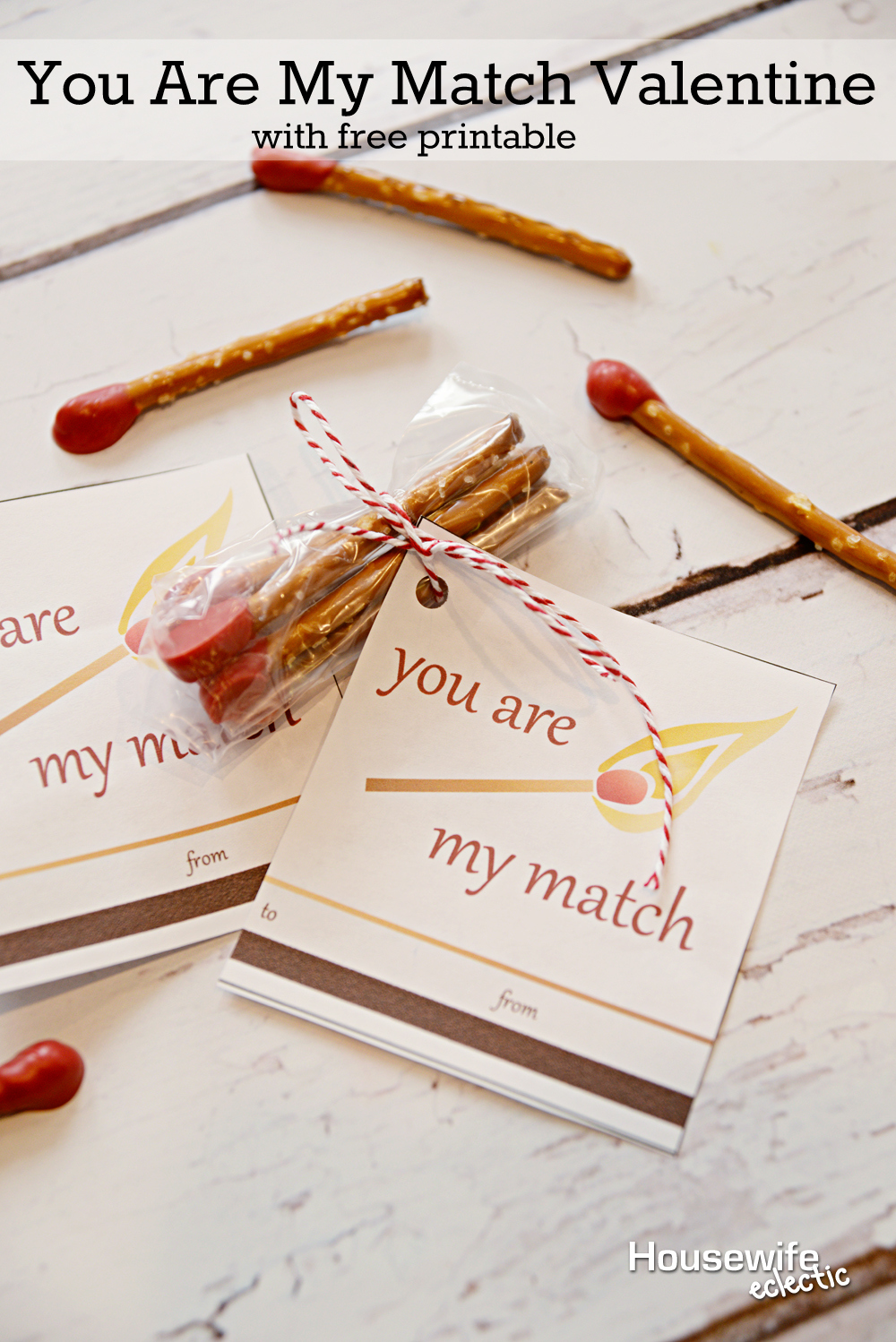 You are my Match Valentine with Free Printable - Housewife Eclectic