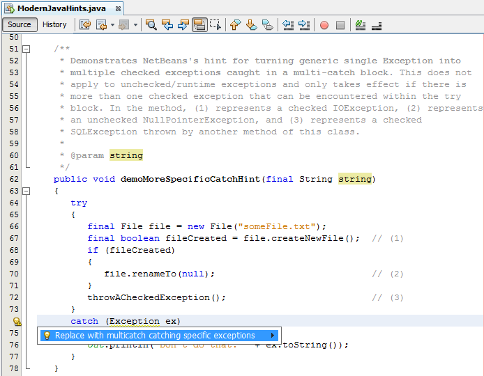 Inspired by Actual Events: Seven NetBeans Hints for Modernizing Java Code