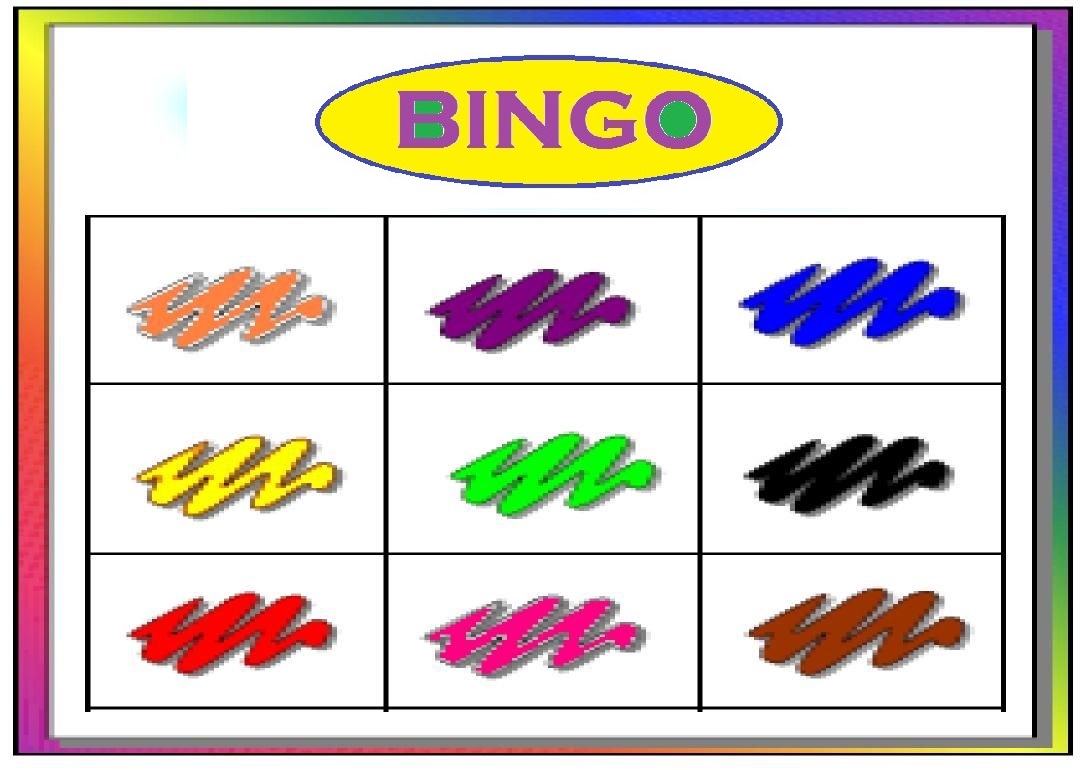 Patricienta y sus mikos: EL BINGO DE LOS COLORES