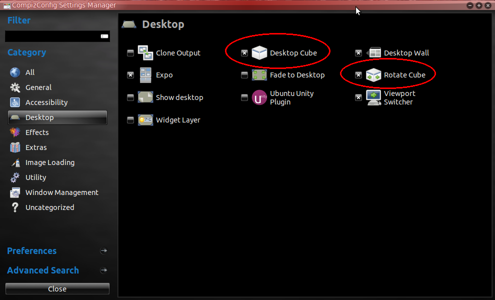 Cara Mengaktifkan Efek Desktop Cube pada Compiz di Linux ~ =>