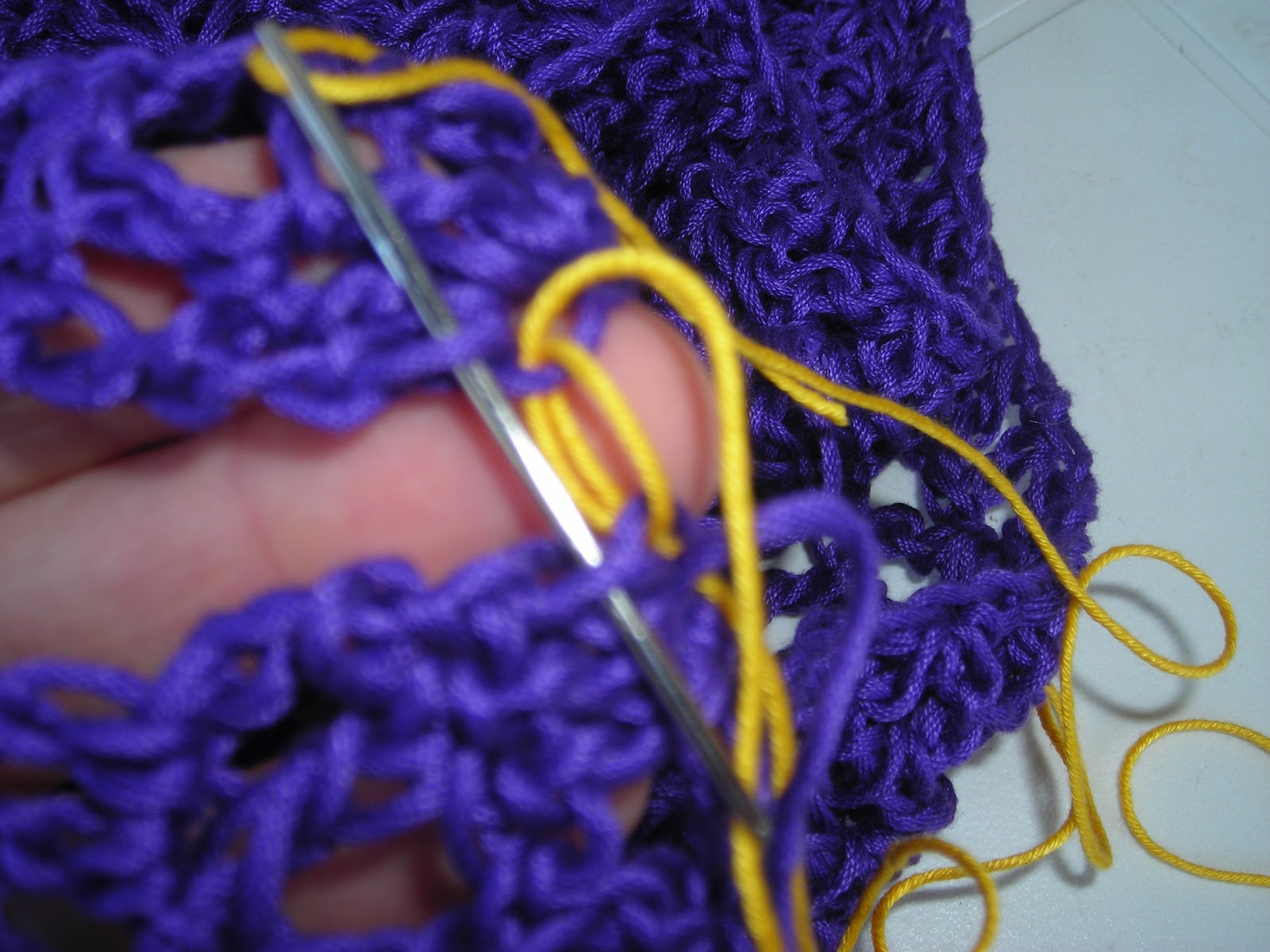 My Favorite Things: How to sew an invisible seam for a crochet garment