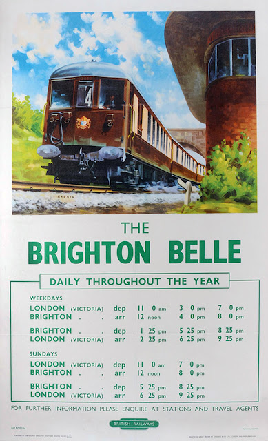 transpress nz: British Railways 'Brighton Belle' poster circa 1950 transpress nz: British Railways 'Brighton Belle' poster circa 1950