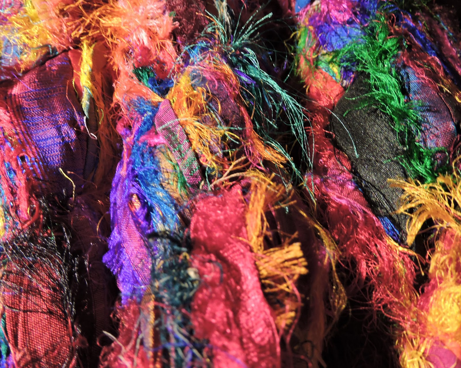 Don't Eat the Paste: Super Speedy Sari Silk Shawl (crochet)