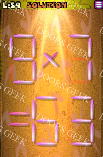 Matches Puzzle [Episode 12] Level 59 Solution ~ Doors Geek