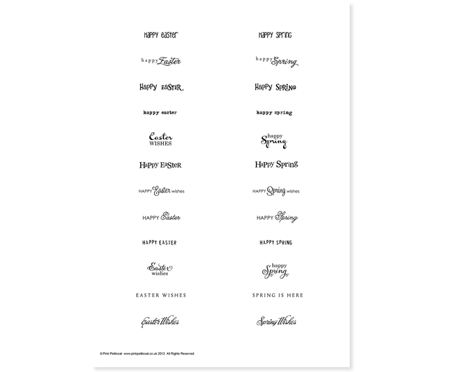 Tiny {Easter & Spring} Sentiments | Pink Petticoat: Simple ideas and ...