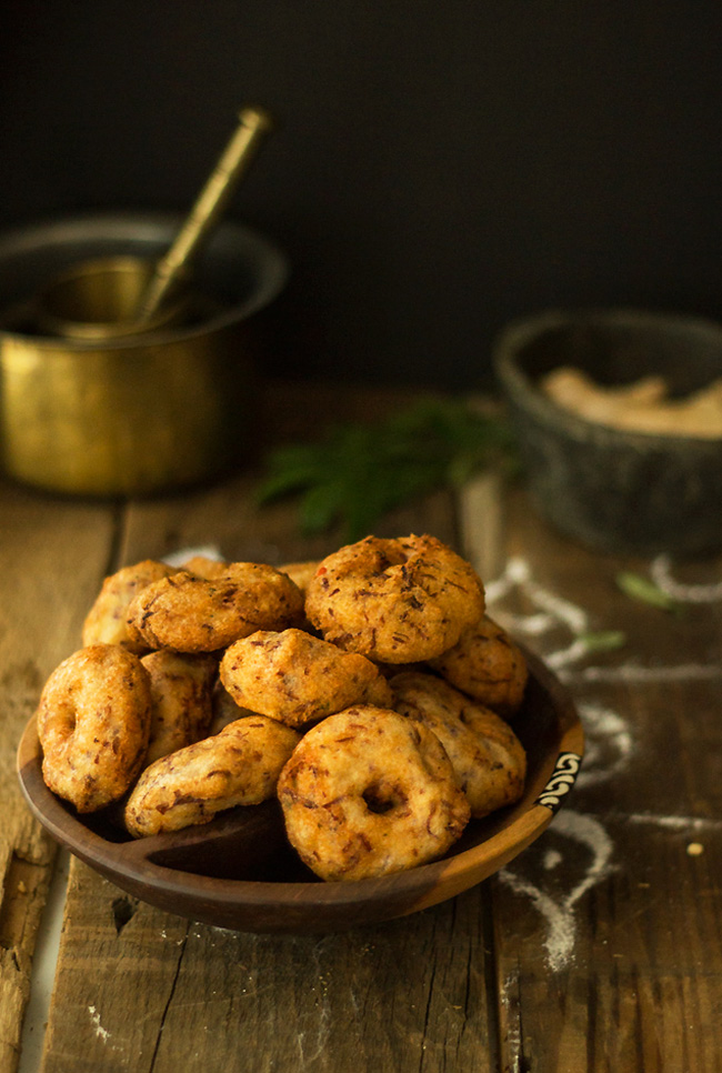 red cabbage vada - A Bit Wholesomely
