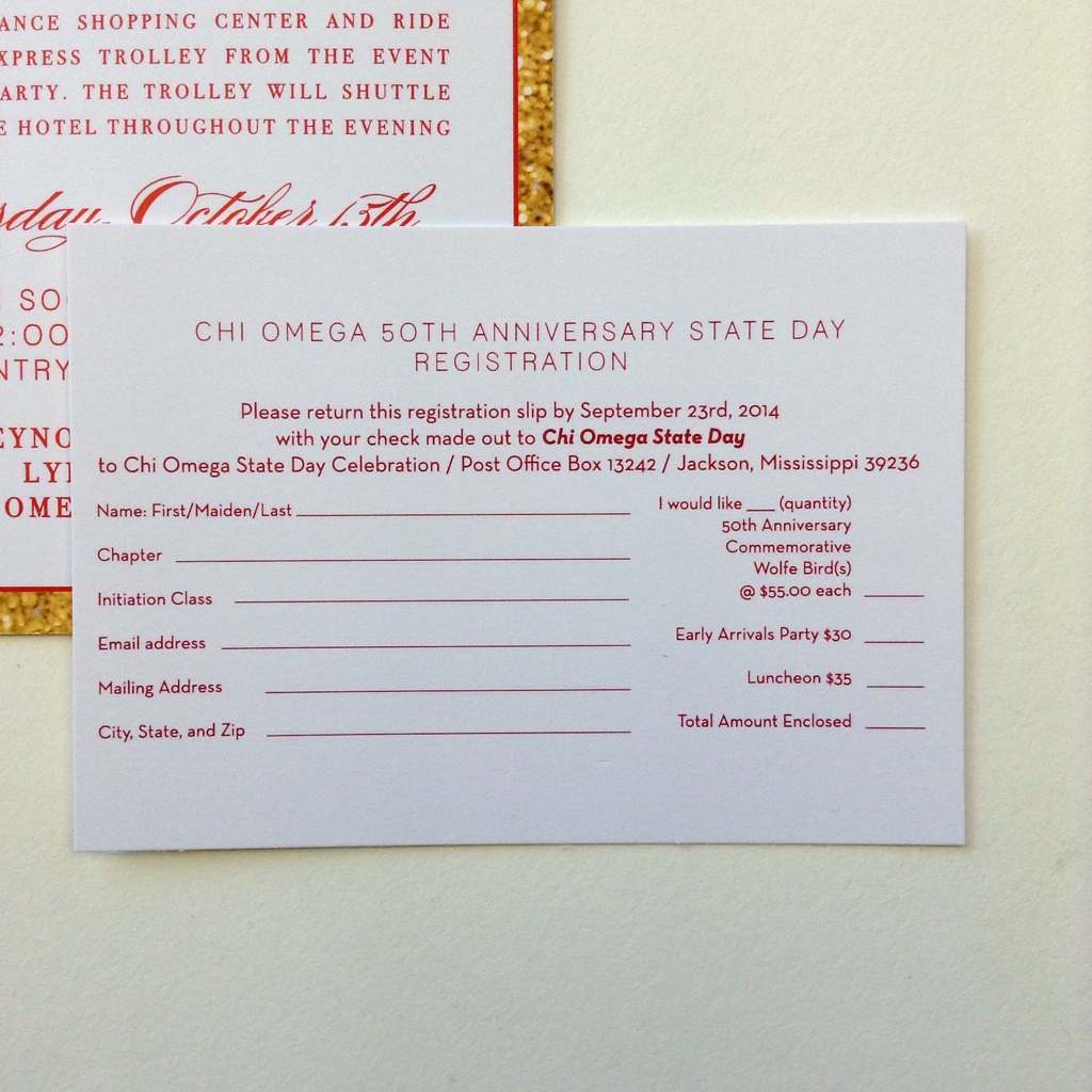 Chi Omega Custom Gold Foil and Glitter Invitations | Fresh Ink : Style ...
