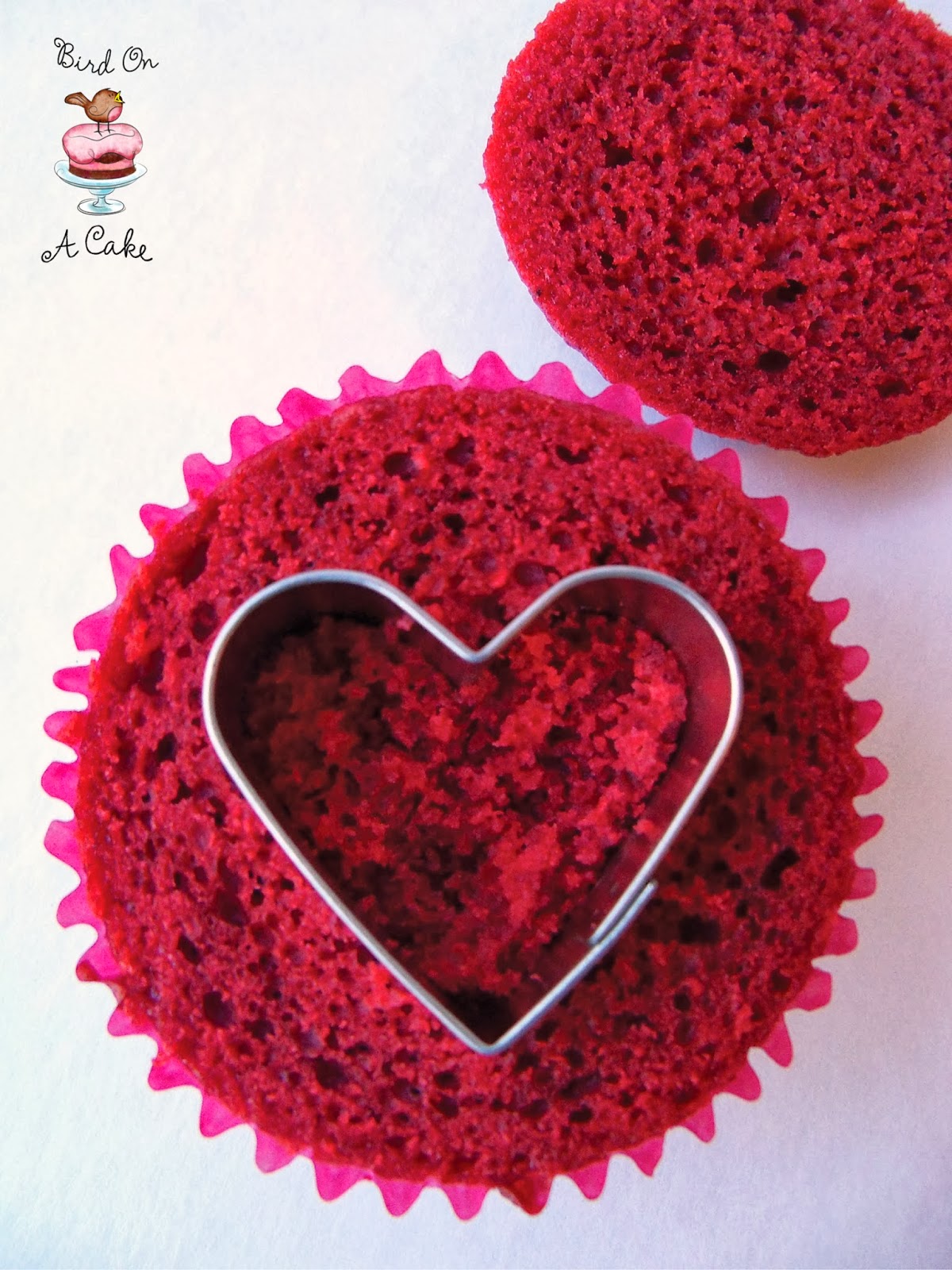 Bird On A Cake: Hidden Heart Red Velvet Cupcakes