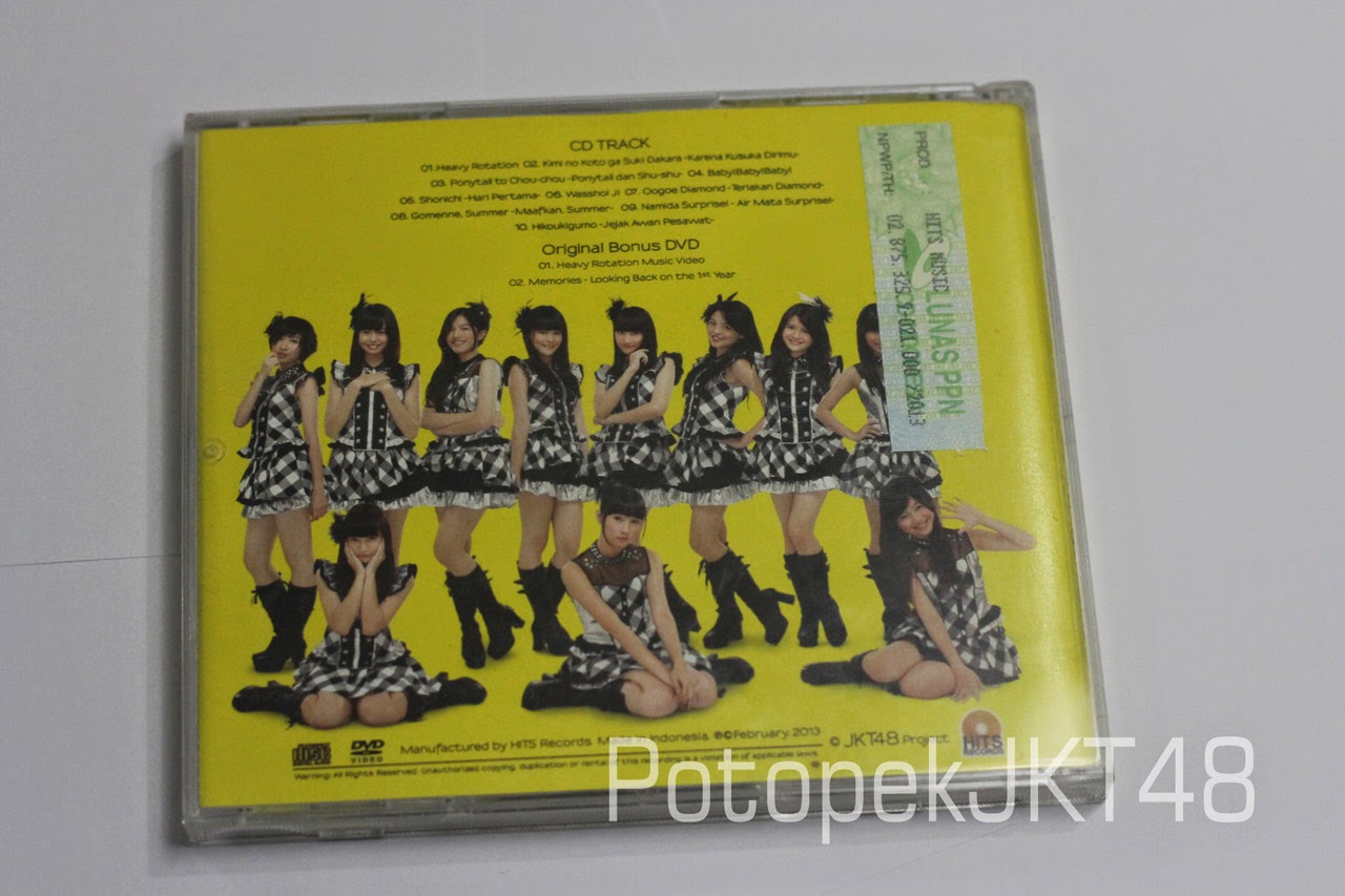 JKT48 International Shop: CD - 1st Album - Heavy Rotation (CD+DVD ...