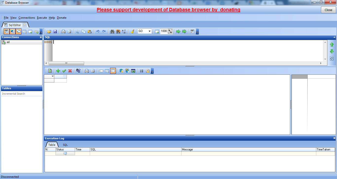 Database Browser Portable for SQL Operations