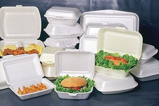 Lunch packets in "rigiform"boxes and in polythene prohibited from ...
