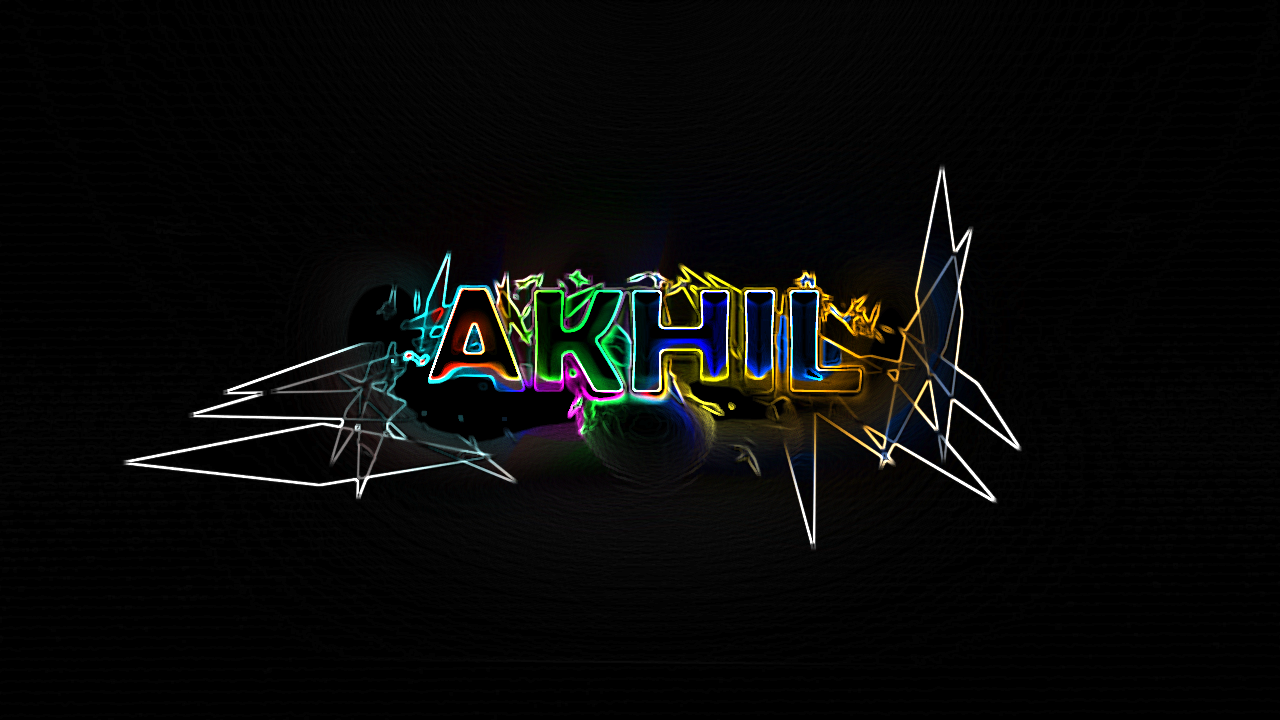 Akhil Name Logo