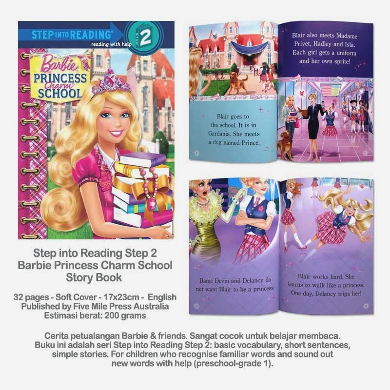 Planet Bayi: Step into Reading Step 2 Barbie Princess Charm School ...