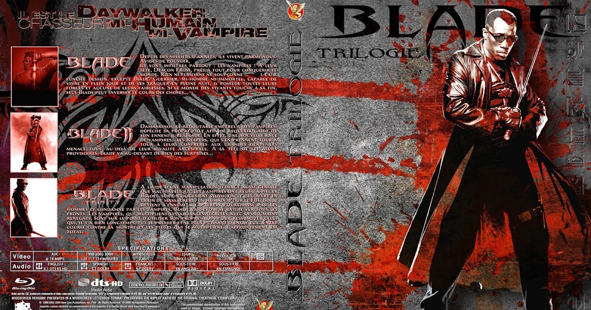 BLU-RAY JAQUETTES BLU-RAY: Blade - Trilogie