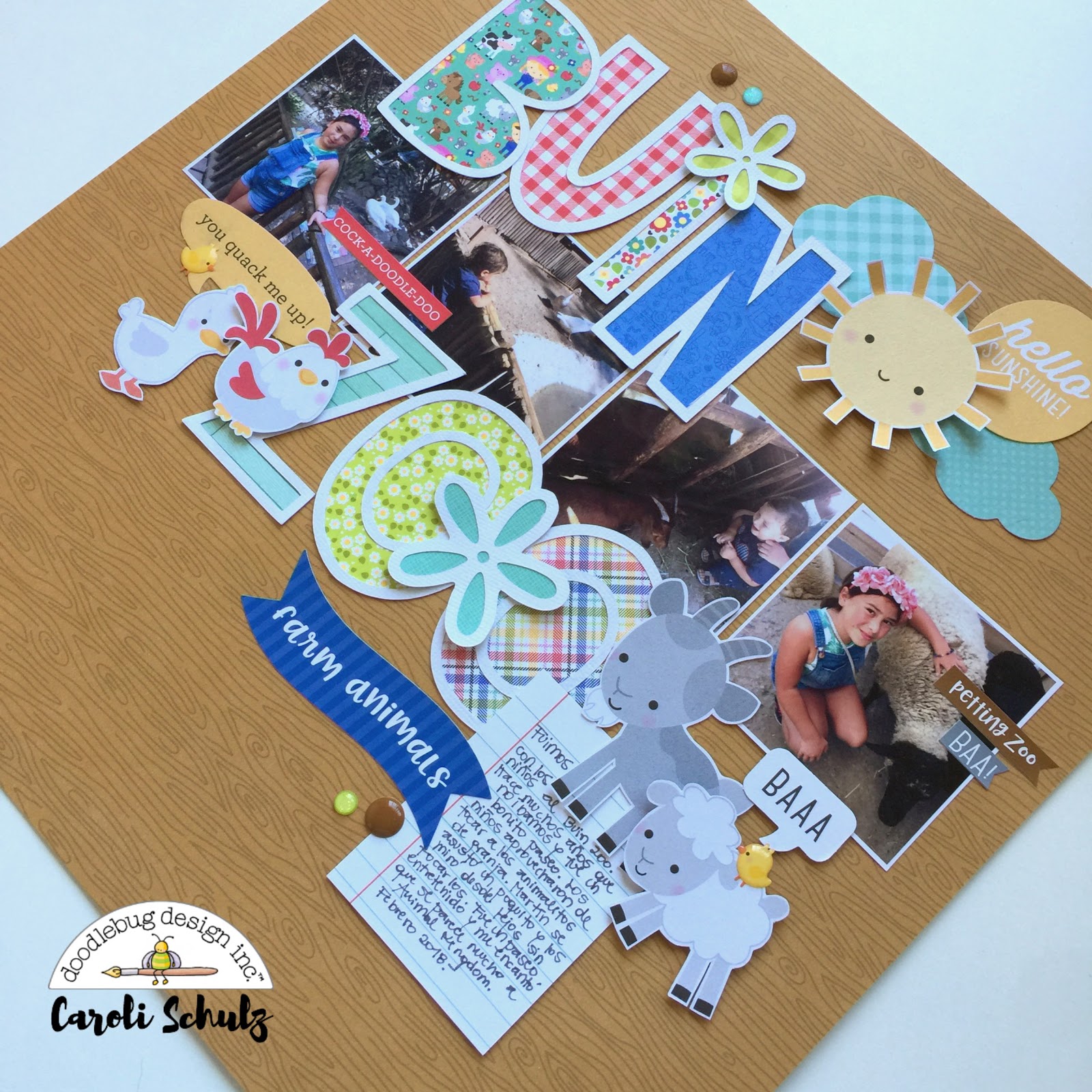 Doodlebug Design Inc Blog: Down On The Farm | Layouts x 2 with Caroli