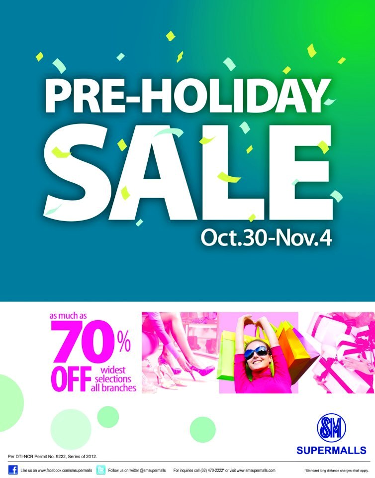 Manila Shopper: SM Malls Pre-Holiday SALE 2012