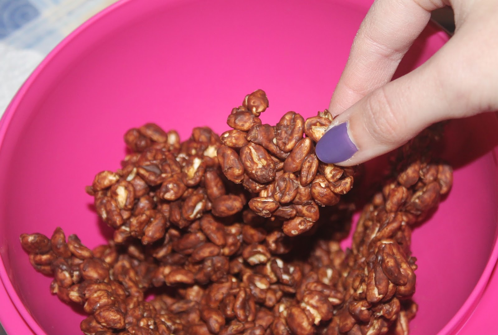 Receita #24 - Crocantes de trigo puff com chocolate