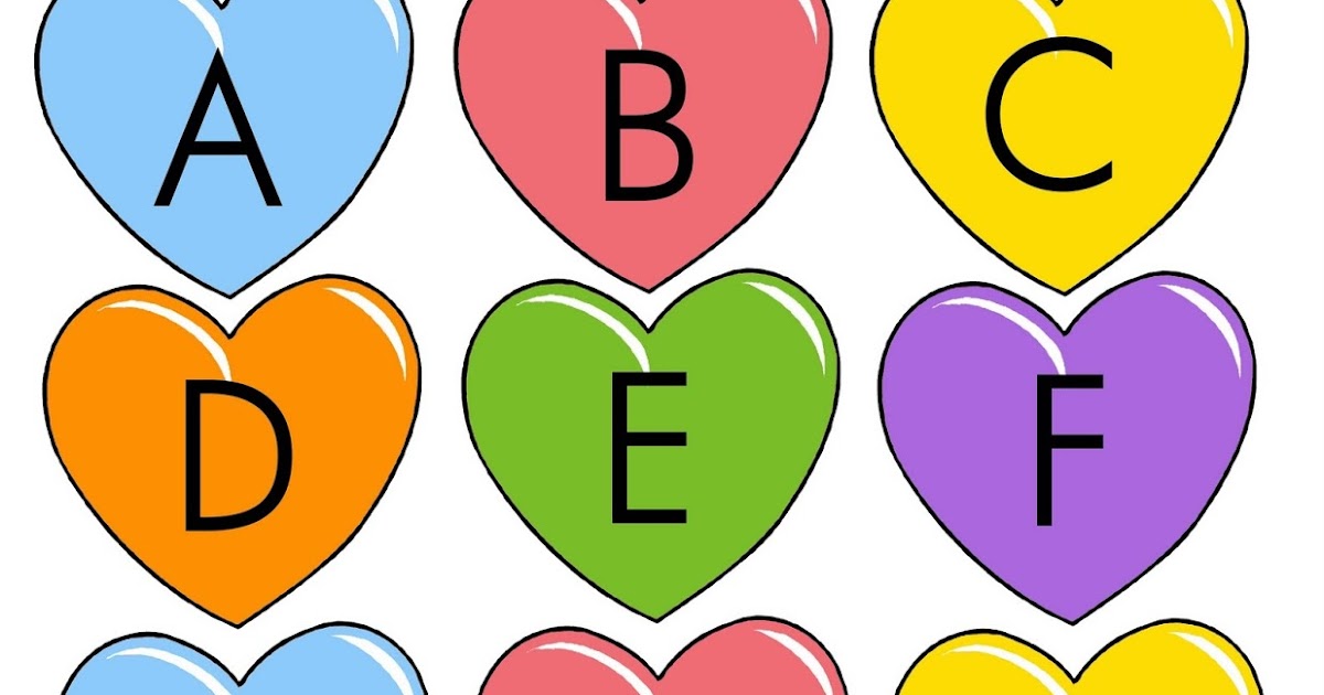 ALFABETO CORAÇÃO PARA IMPRIMIR COLORIDO!-ALFABETOS LINDOS