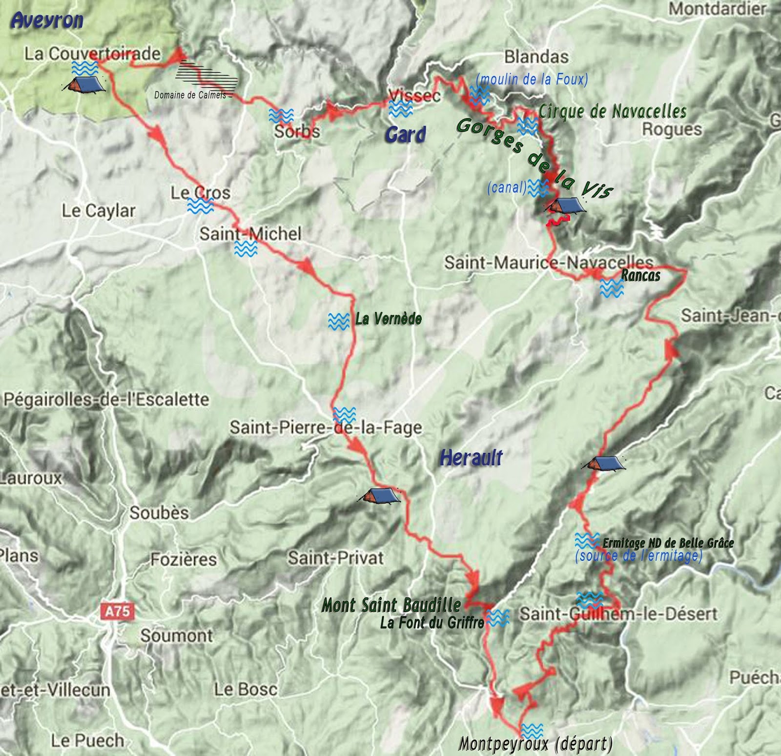 Flâneries: Le tour du Larzac méridional