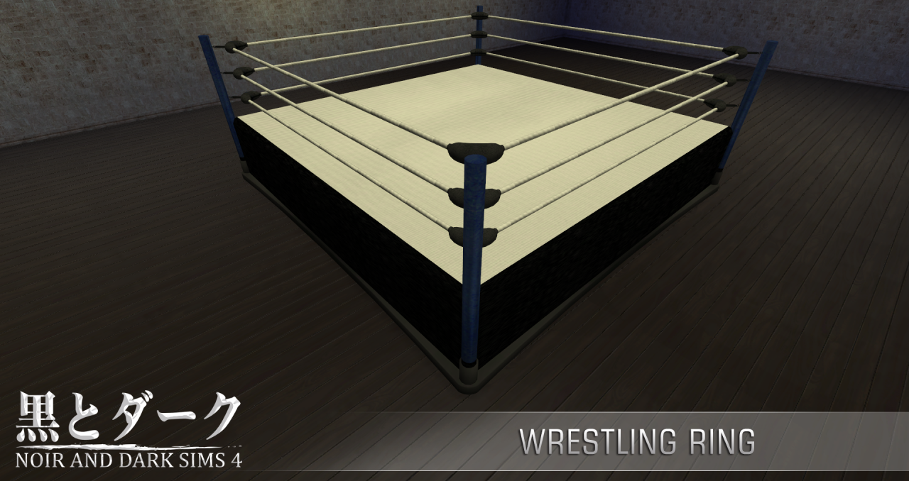 TS4 - Wrestling Ring ~ Noir and Dark Sims