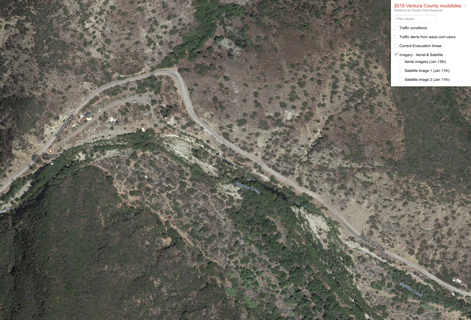 Ventura River Ecosystem: Matilija Canyon, before and after the flood