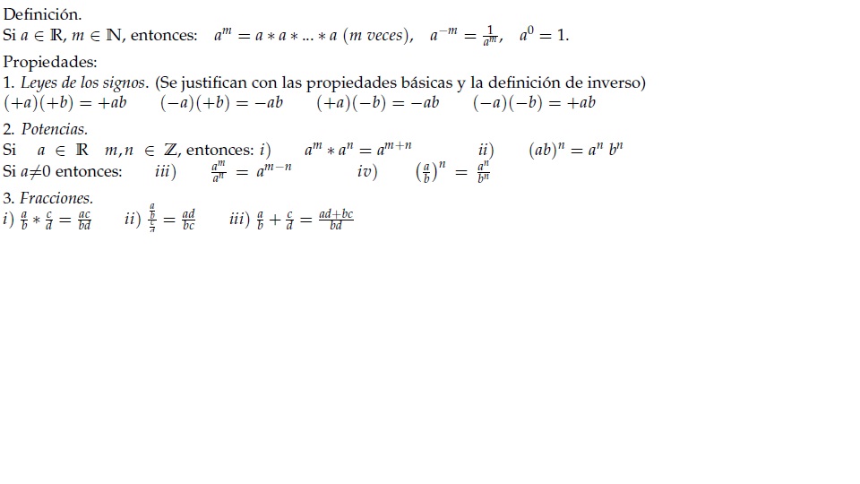 Matematica Basica: Unidad 3: Algebra: Operaciones Algebraicas Basicas