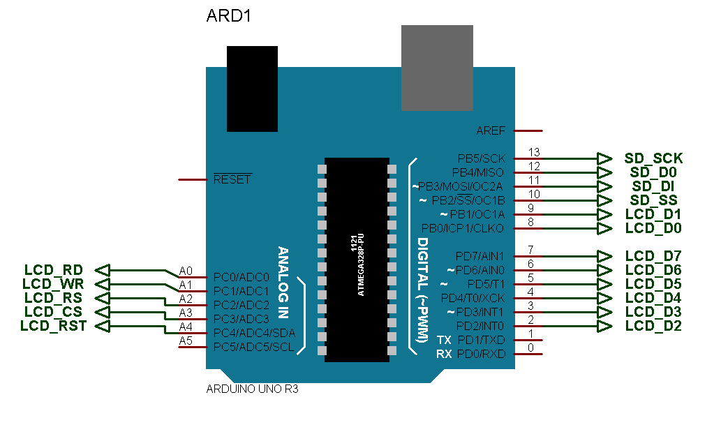 LCD TFT 2’4” Shield Module | Source