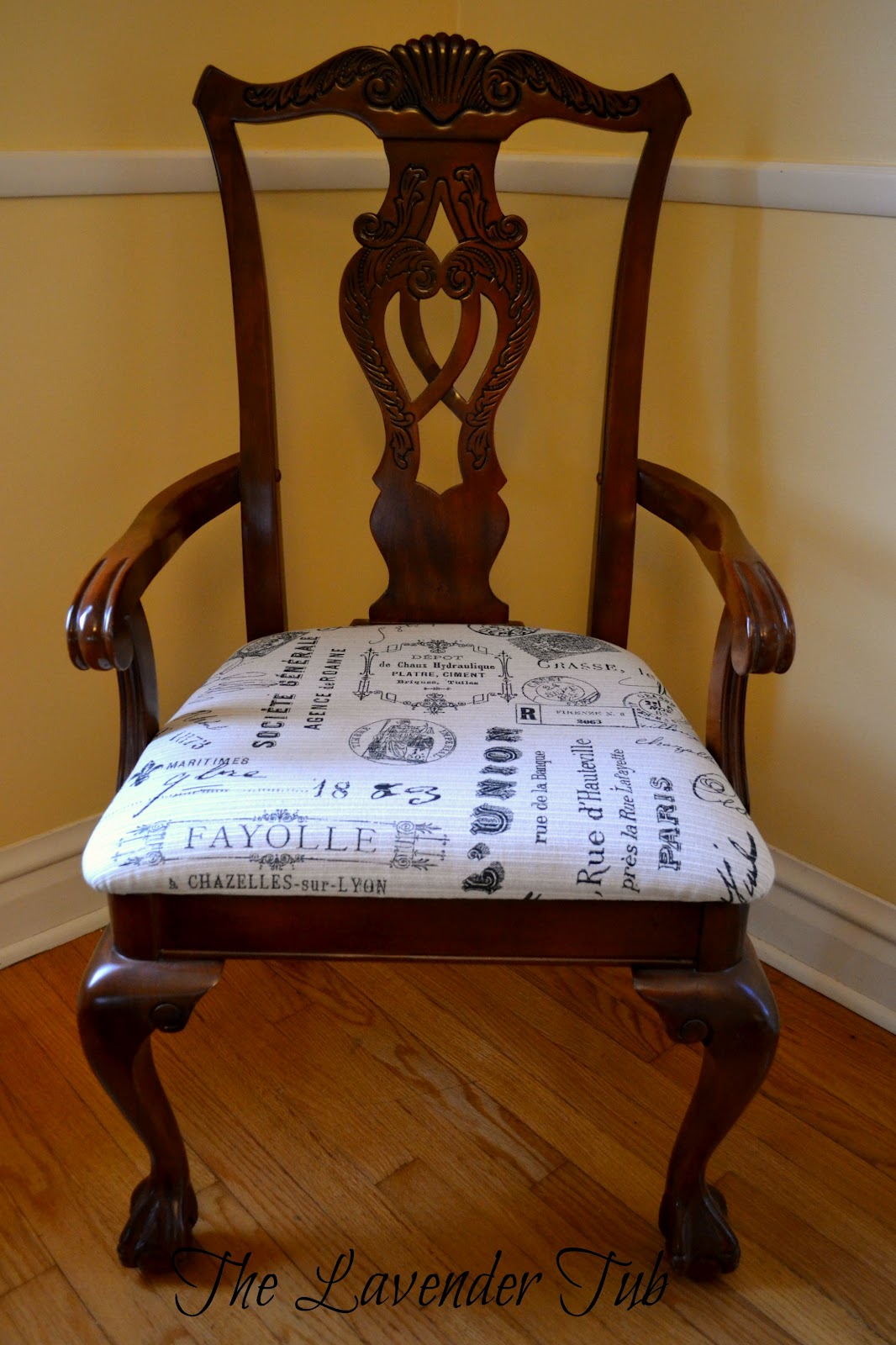 The Lavender Tub: Dining Room - Recovered Chairs