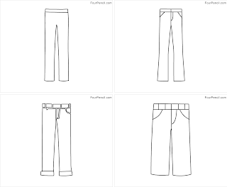 Four Coloring: Free printable Jeans coloring pages for kids