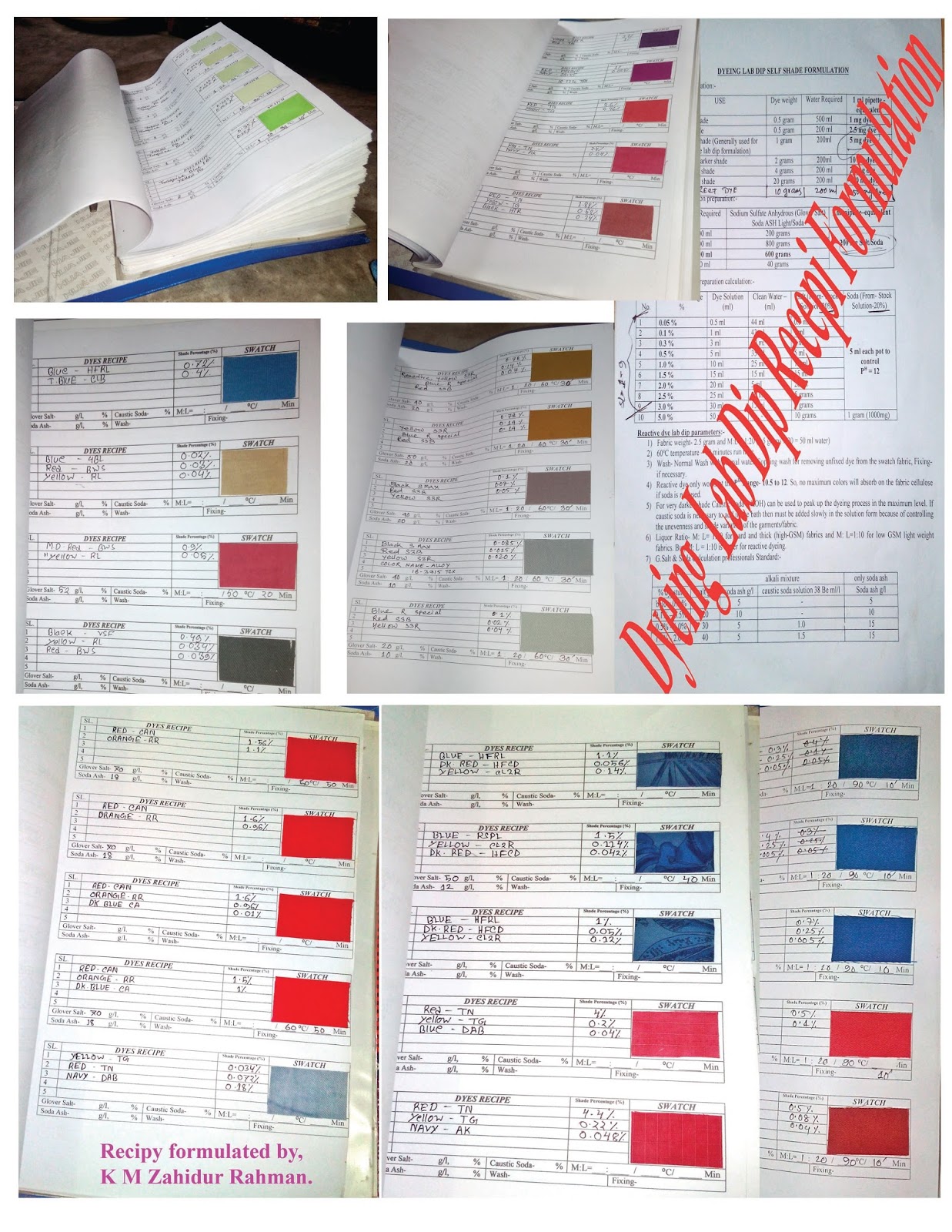 Denim Wash: Textile Dyeing color recipe Book