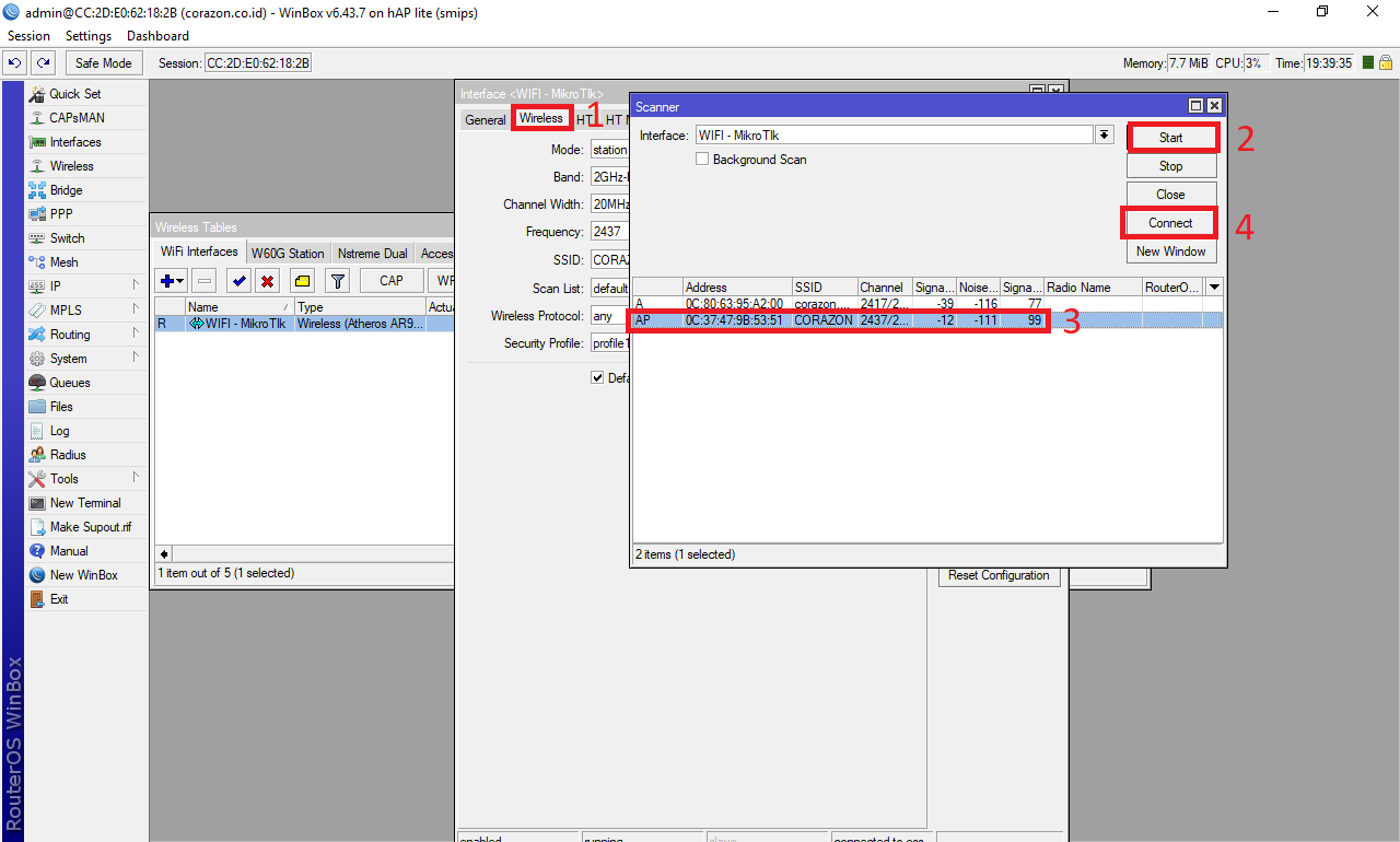 Menghubungkan MikroTik ke internet via Wifi di MikroTik RB 941-2n (hAP ...
