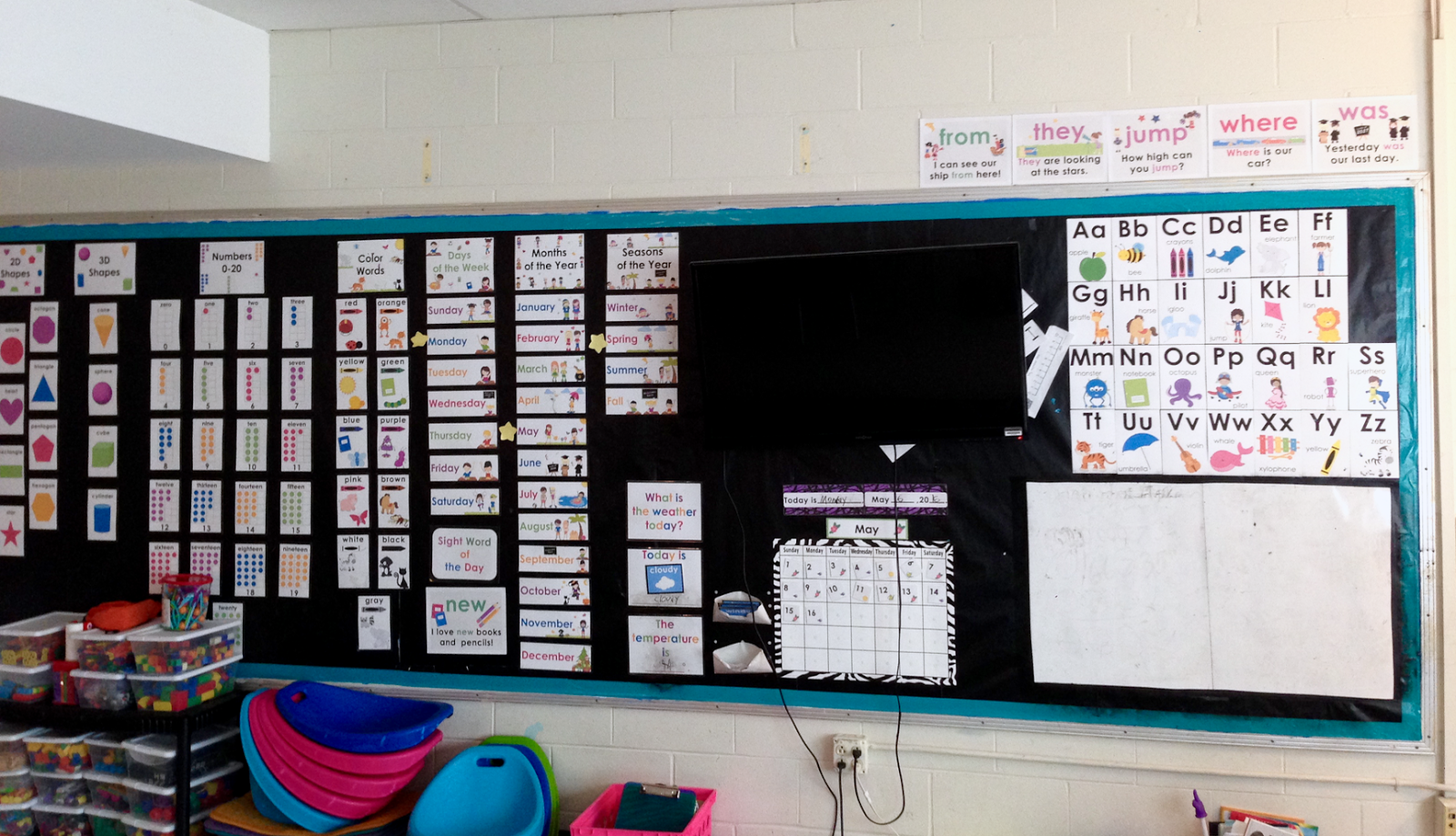 Kindergarten Classroom Decor - An Unconventional Word Wall