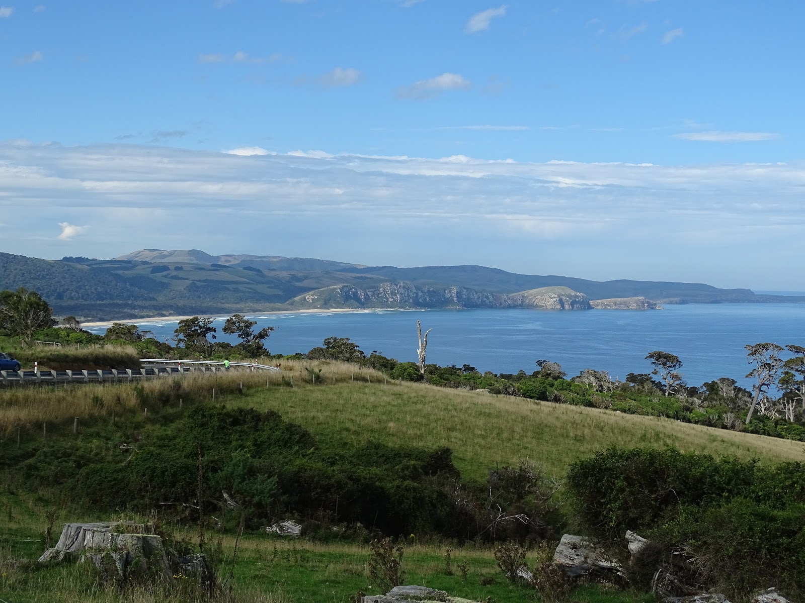 over the hill: Nugget Burn and Papatowai Campsite