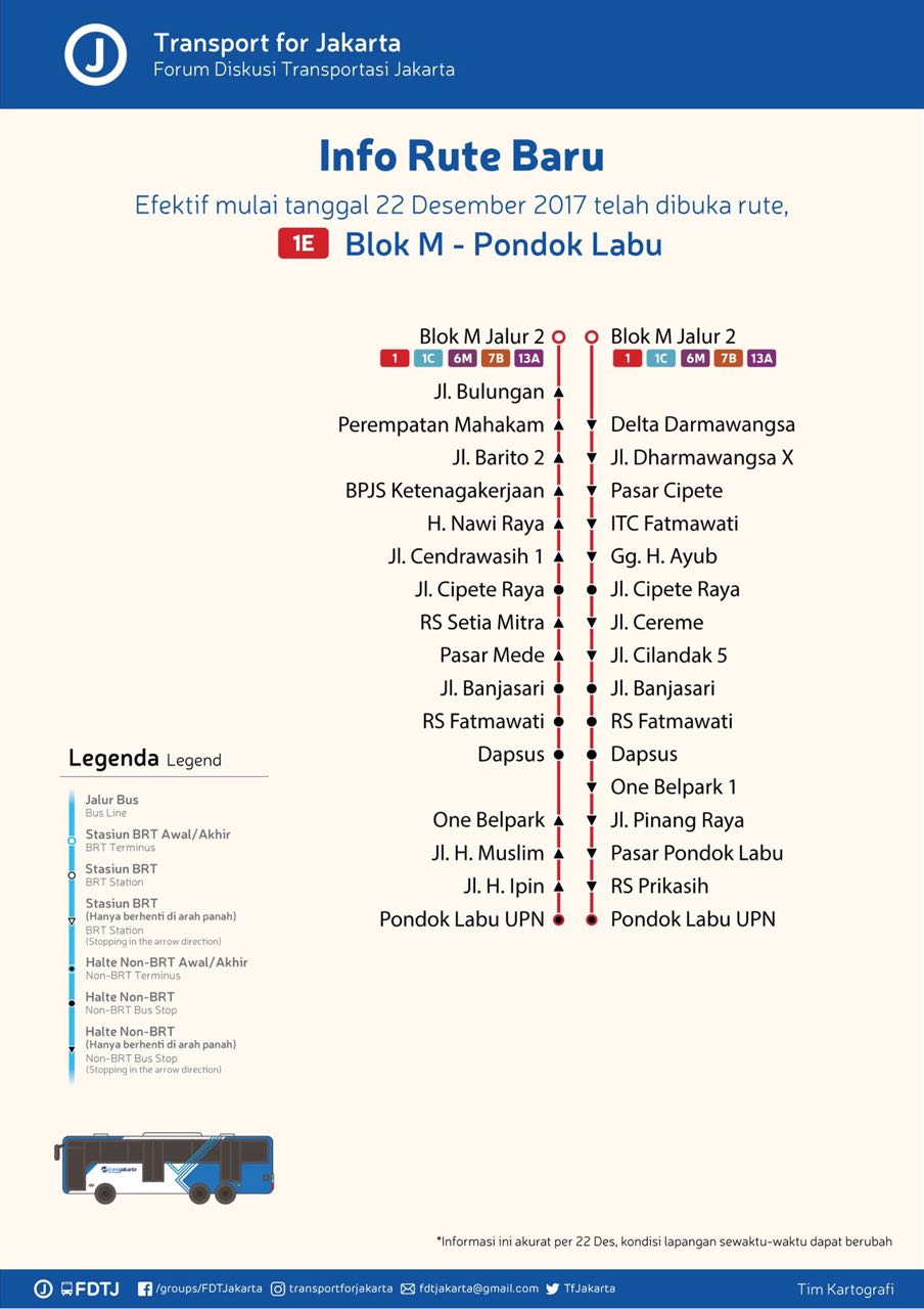 ~: TransJakarta Rute Blok M - Pondok Labu