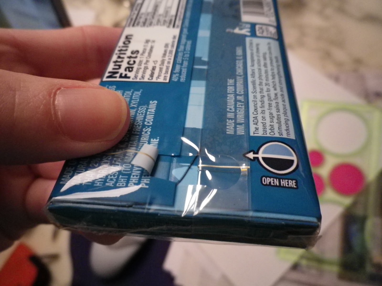 too much packaging: orbit gum