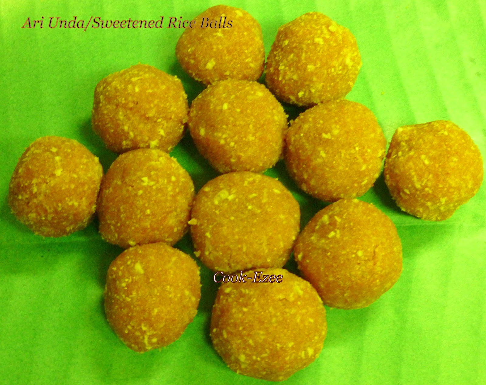 COOK-EZEE: Ari Unda/Sweetened Rice Balls