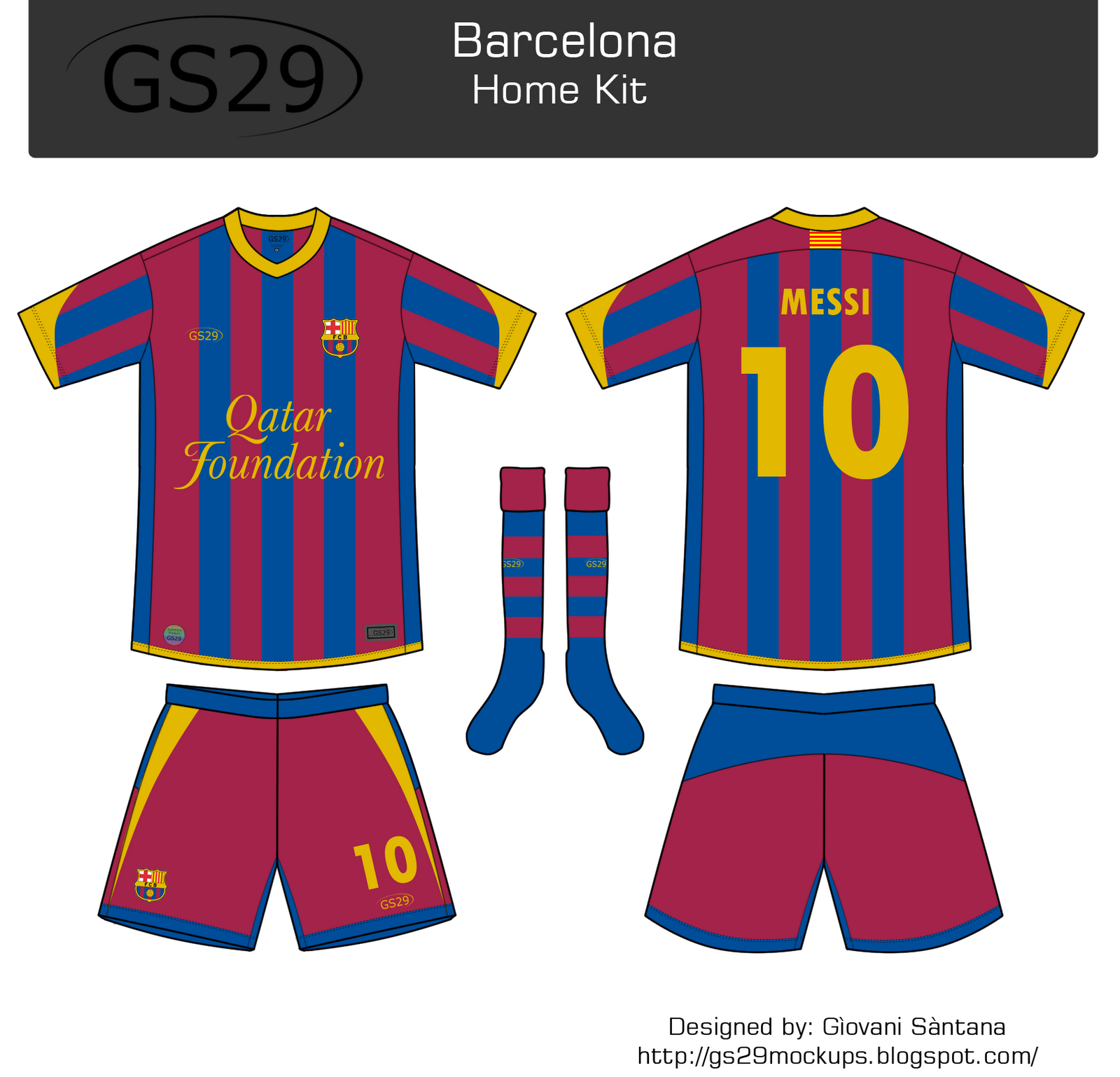 GS29 Mockups: Novo template: Barcelona FC