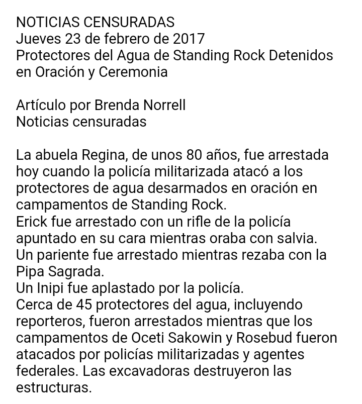 Censored News Standing Rock Water Protectors Arrested In Prayer And