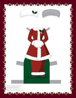 Paper Doll School: December Paper Doll -- Mrs Claus, Outfit 12