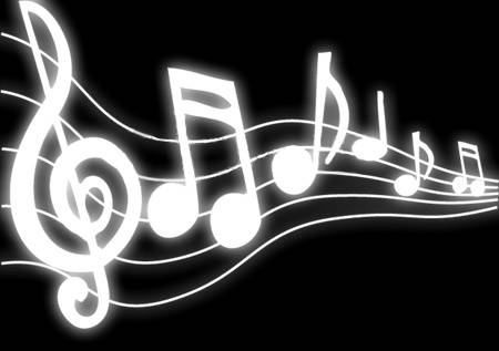 Notas musicales color blancas - Imagui