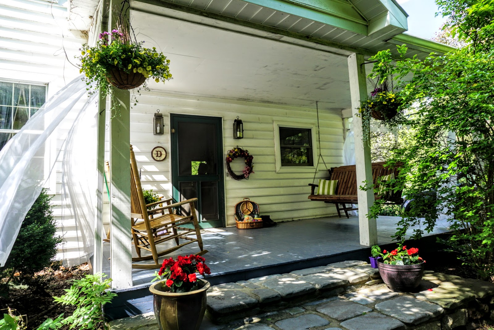 Preppy Mountain Farmhouse: Our Farmhouse Porch in the Summer