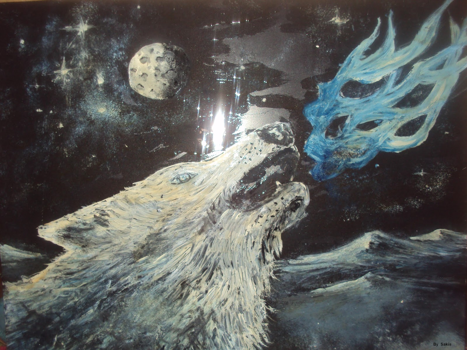 MegaGreeceTv: painting pc case wolf