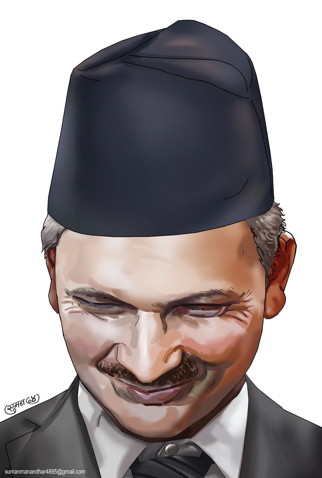 Suman Manandhar's Creation : Dr. Baburam Bhattarai by Suman Manandhar