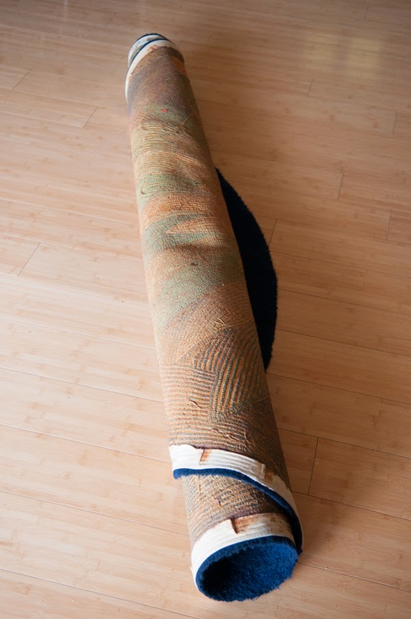 heygreenie: Vintage 60's LARGE Hand Hooked 80"ROUND RUG Blues/Greens ...