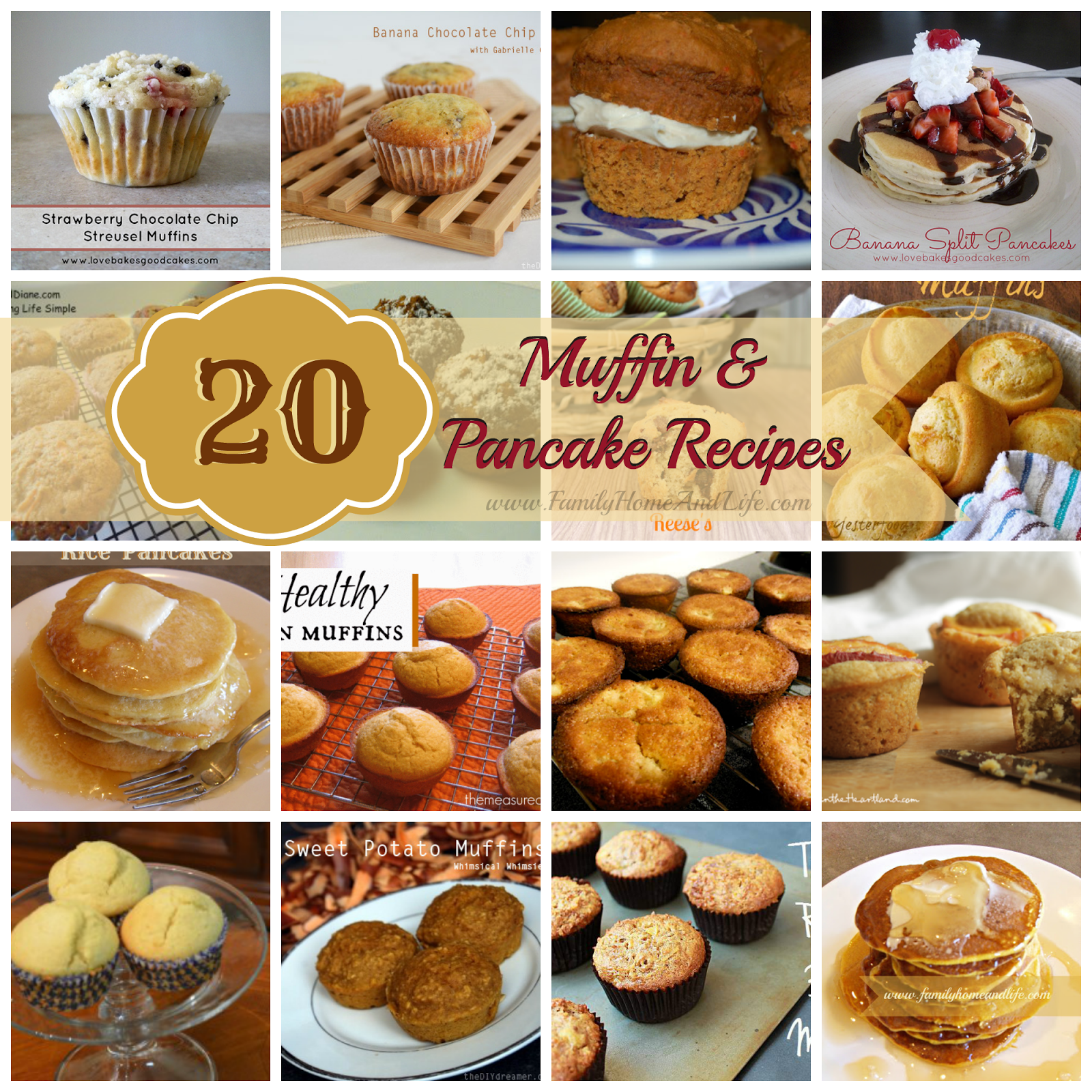 Family Home and Life: 20 Muffins & Pancake Recipes