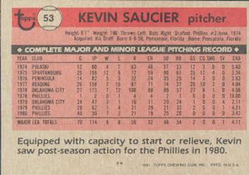 Baseball Cards Come to Life!: 1981 Topps Kevin Saucier