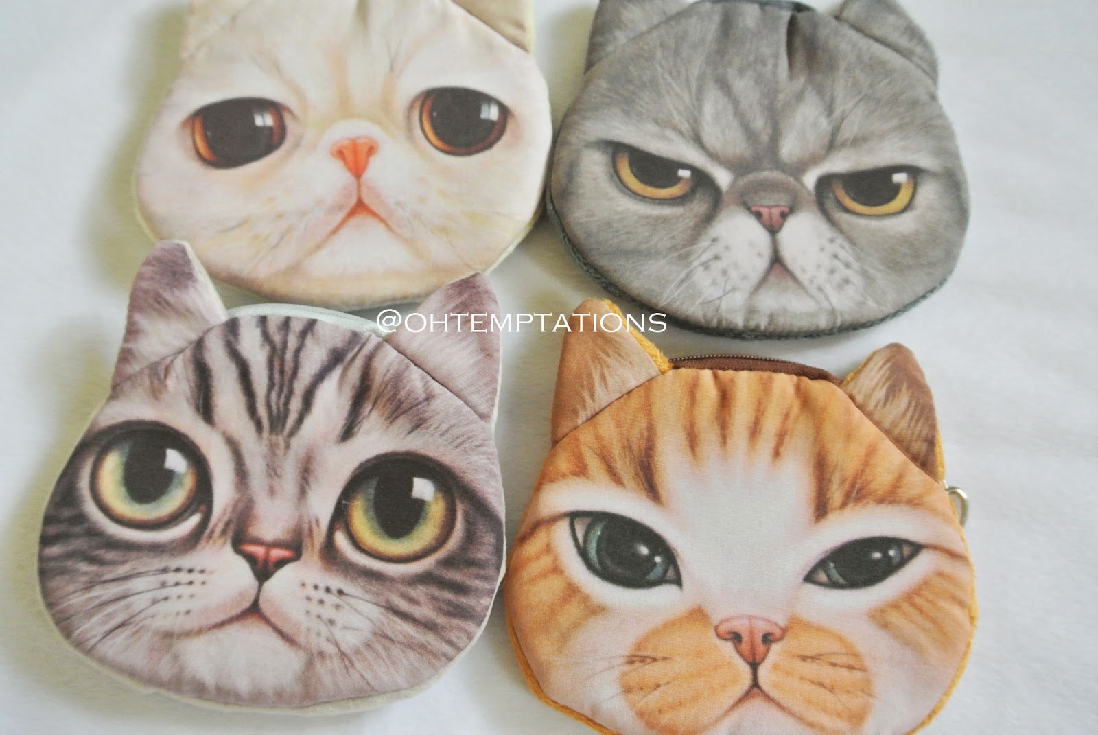 CL796 - Cat Face Coin Purse (Ready Stock) | Temptations
